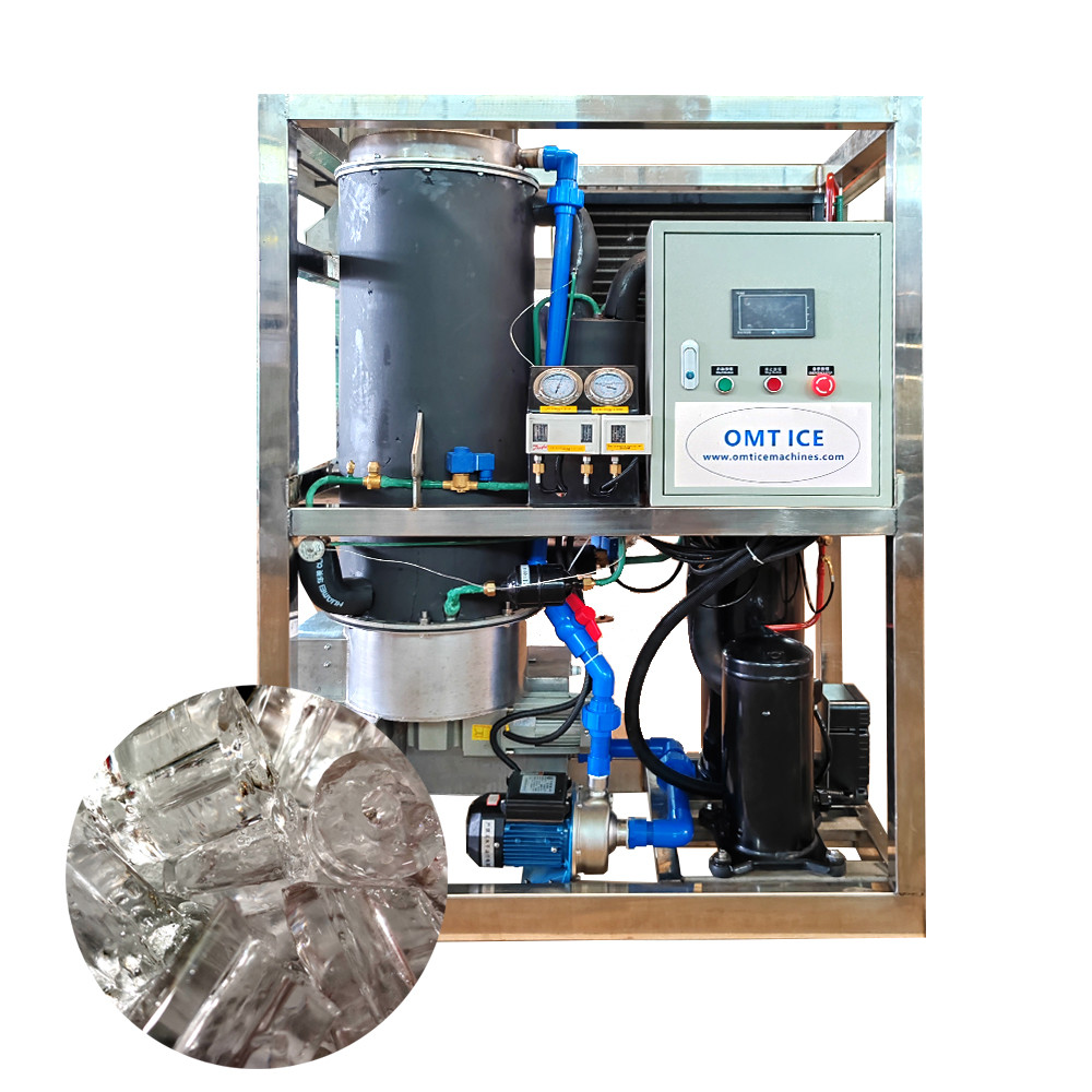 Omt 500kg/24hrs Tube Ice Machine Single Phase Tube Ice Making Machine ...